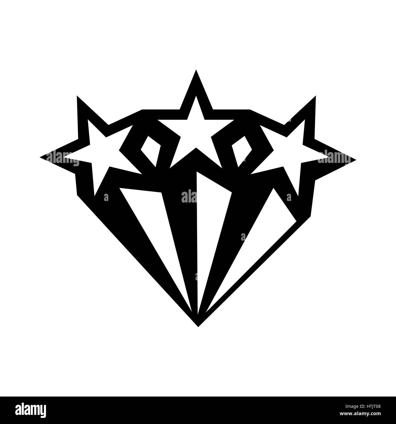 Shiny three stars Black and White Stock Photos & Images - Alamy