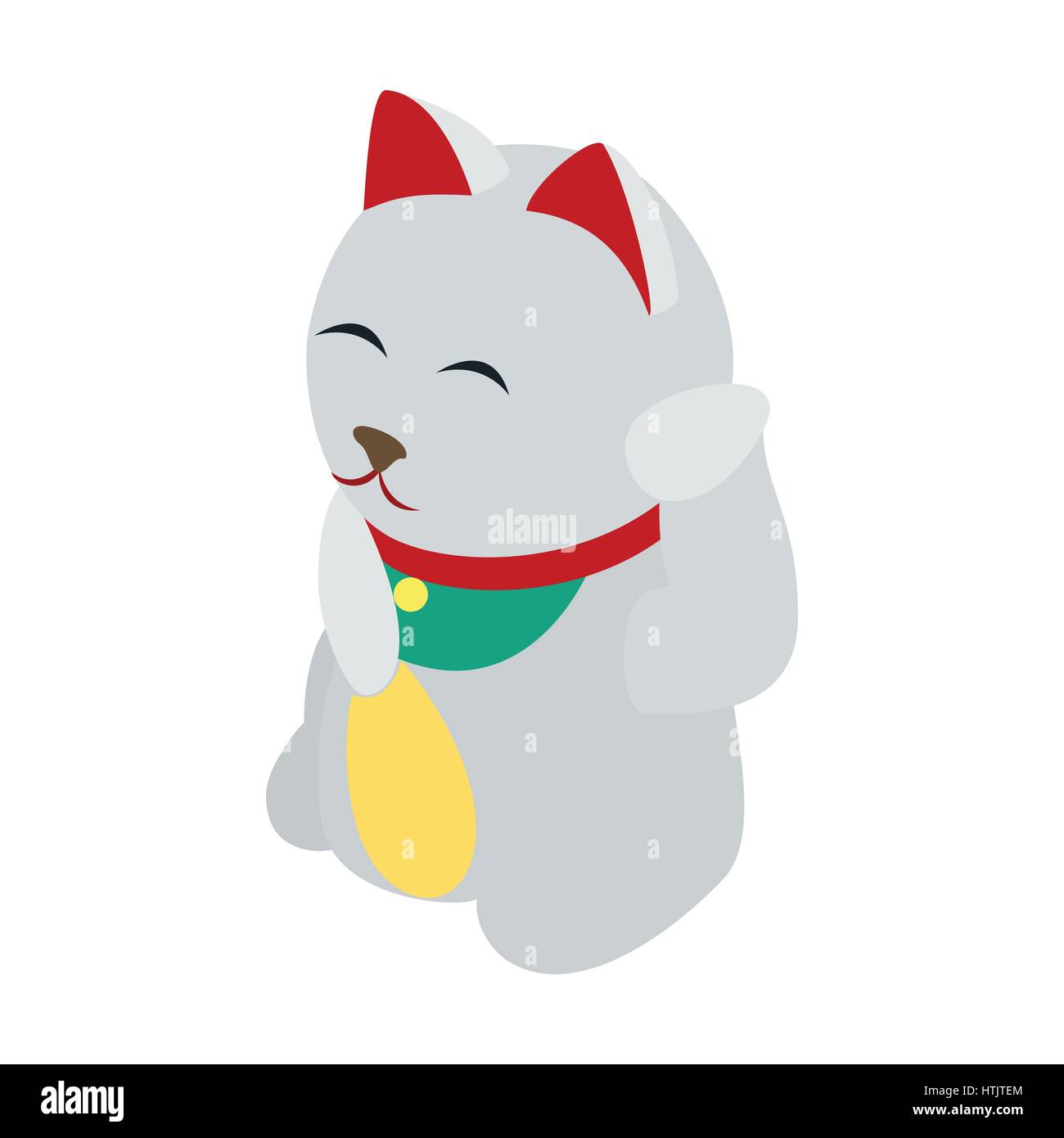White Japanese Spitz icon, isometric 3d style Stock Vector Image & Art ...
