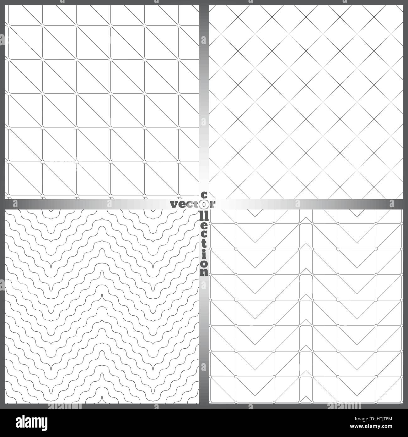 Seamless Pattern Set Of Four Abstract Linear Textured Backgrounds Modern Stylish Textures