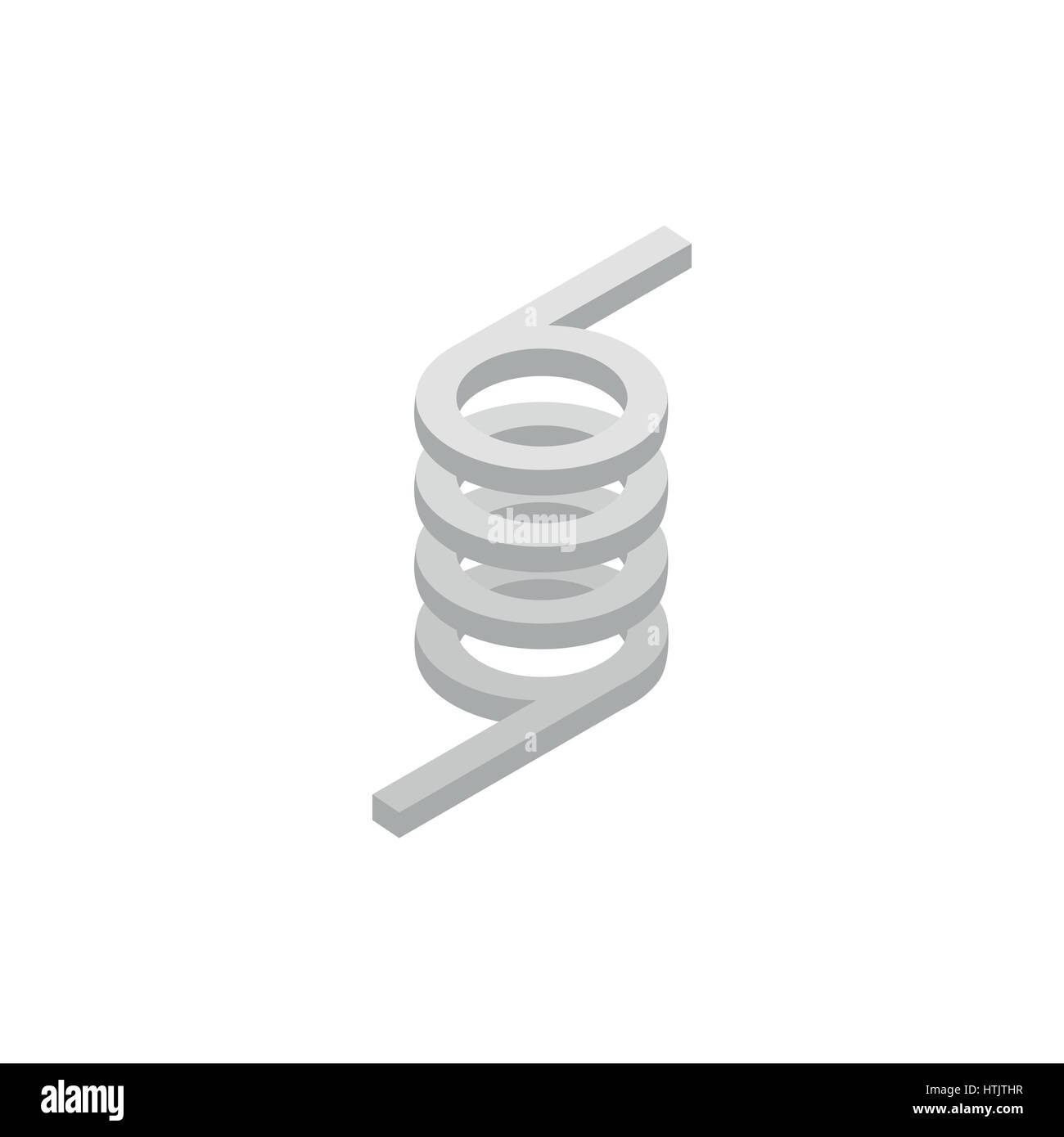 Metal spring icon, isometric 3d style Stock Vector Image & Art - Alamy