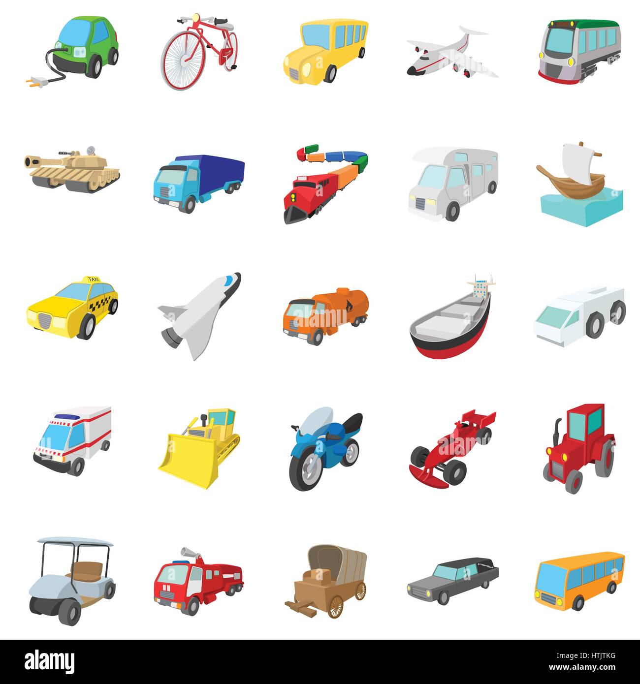 Transportation icons set, cartoon style Stock Vector Image & Art - Alamy