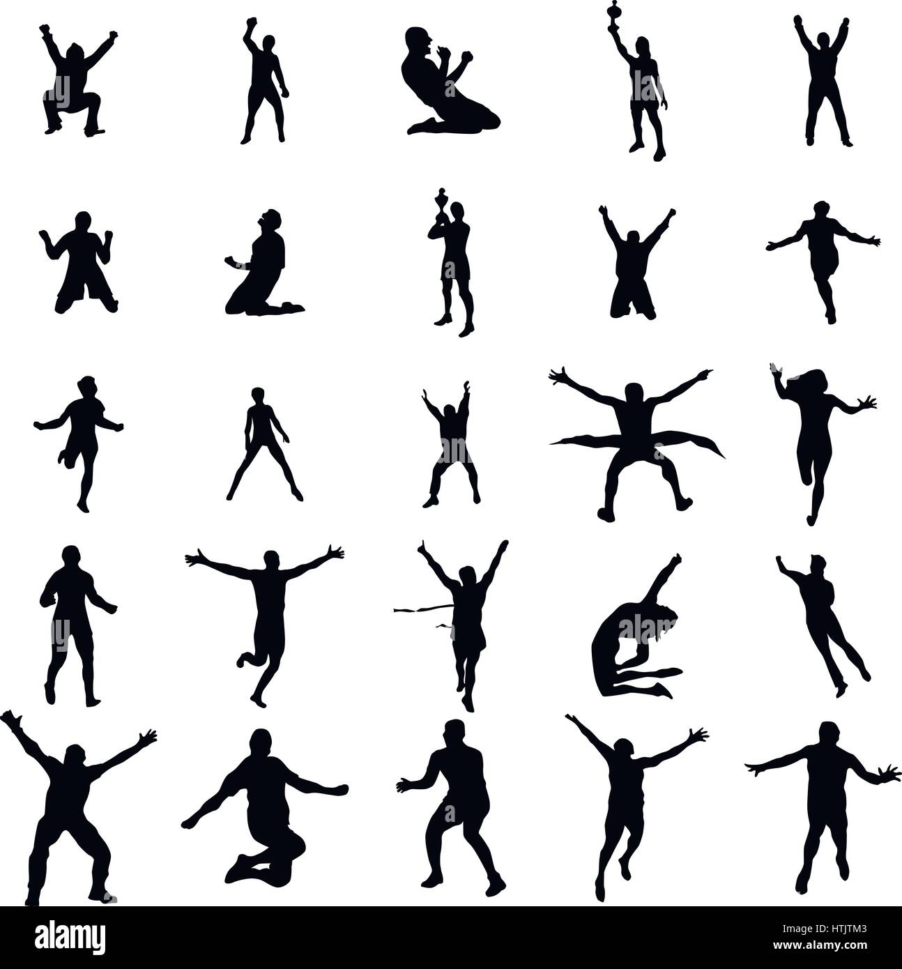 Winner man silhouette set Stock Vector Image & Art - Alamy