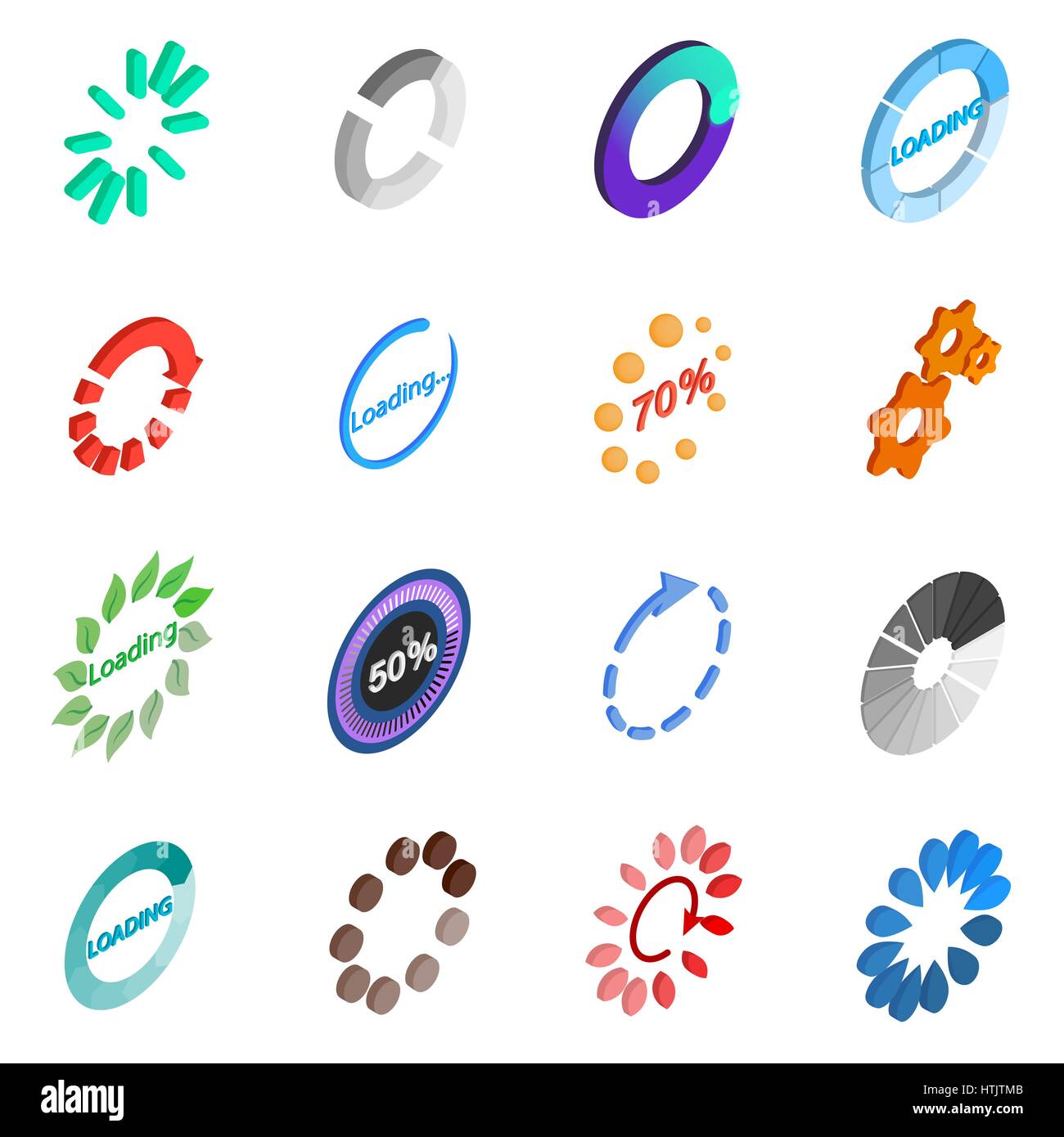 Server loading icon set hi-res stock photography and images - Alamy