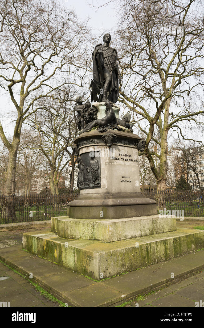 STATUE OF FRANCIS RUSSELL 5TH DUKE OF BEDFORD, RUSSELL SQUARE Stock ...