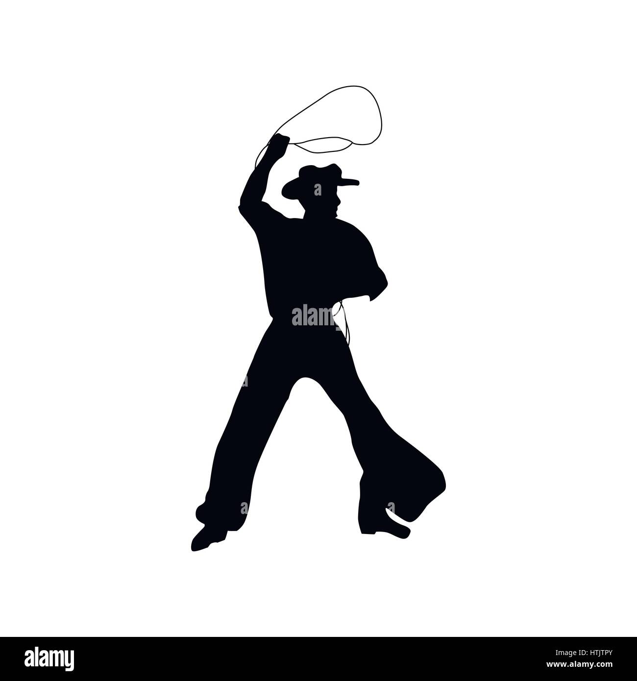Cowboy silhouette black Stock Vector Image & Art - Alamy