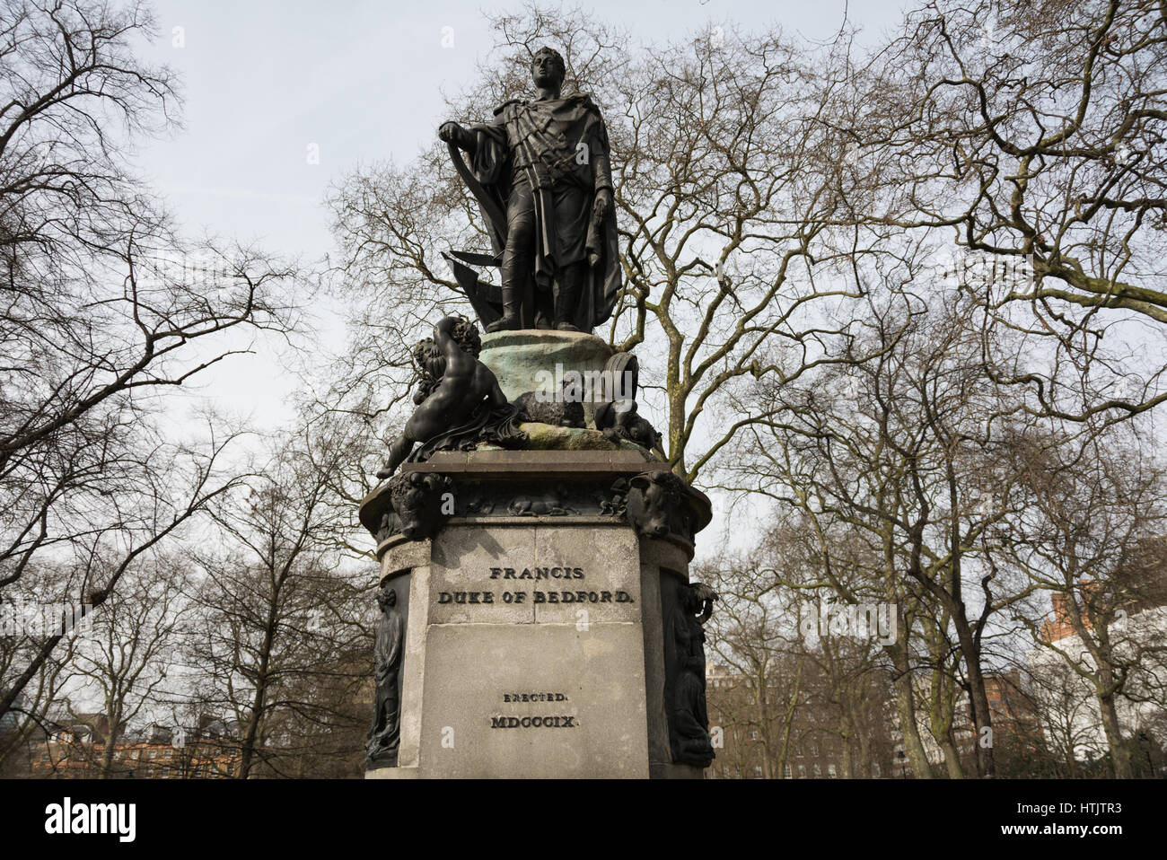 STATUE OF FRANCIS RUSSELL 5TH DUKE OF BEDFORD, RUSSELL SQUARE Stock ...