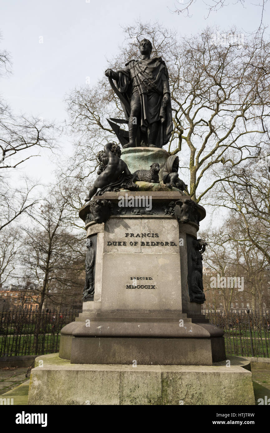 STATUE OF FRANCIS RUSSELL 5TH DUKE OF BEDFORD, RUSSELL SQUARE Stock ...