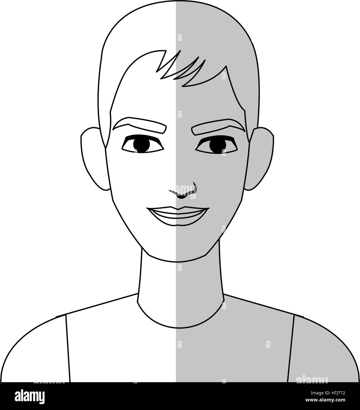 Portrait good looking confident Stock Vector Images - Alamy