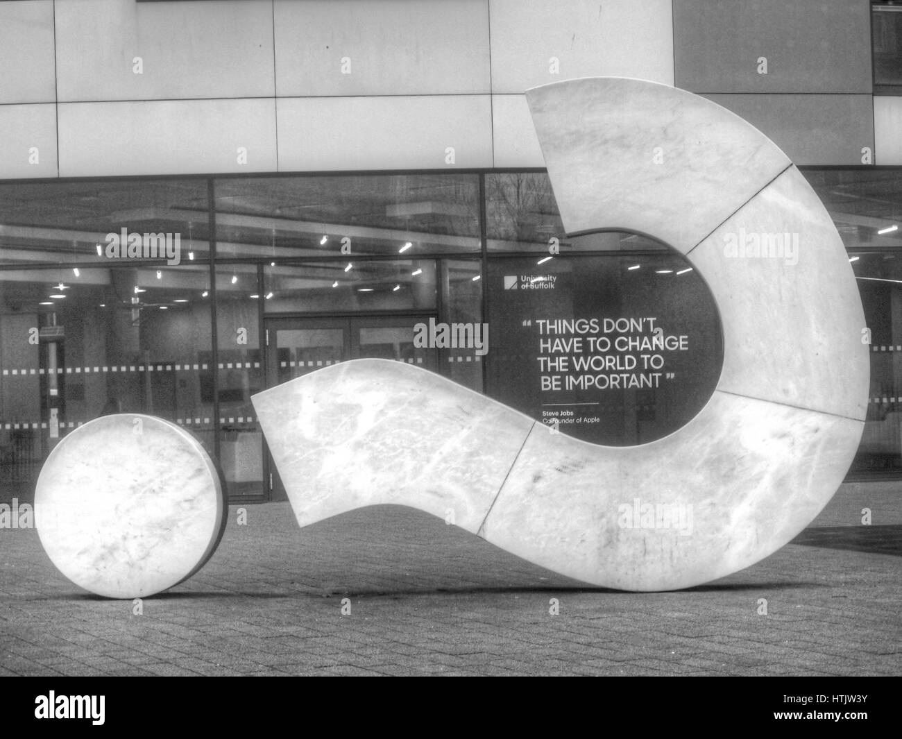 Question mark sculpture Black and White Stock Photos & Images - Alamy