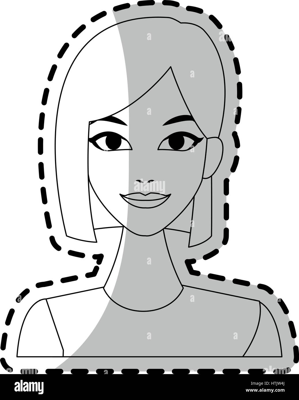 young pretty woman icon image Stock Vector Image & Art - Alamy