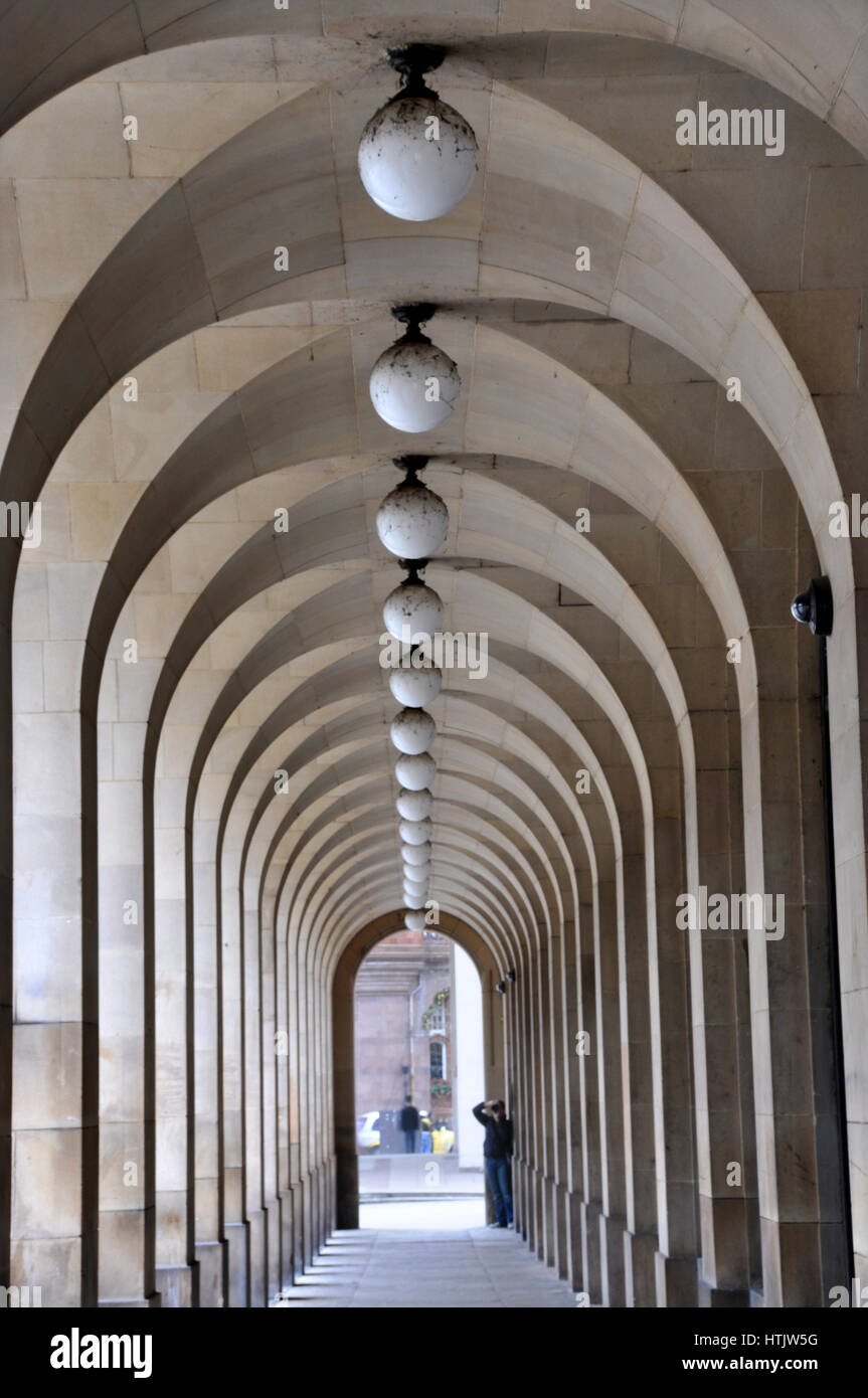 Arches, Manchester Town Hall, St Peter's Square, England Stock Photo ...