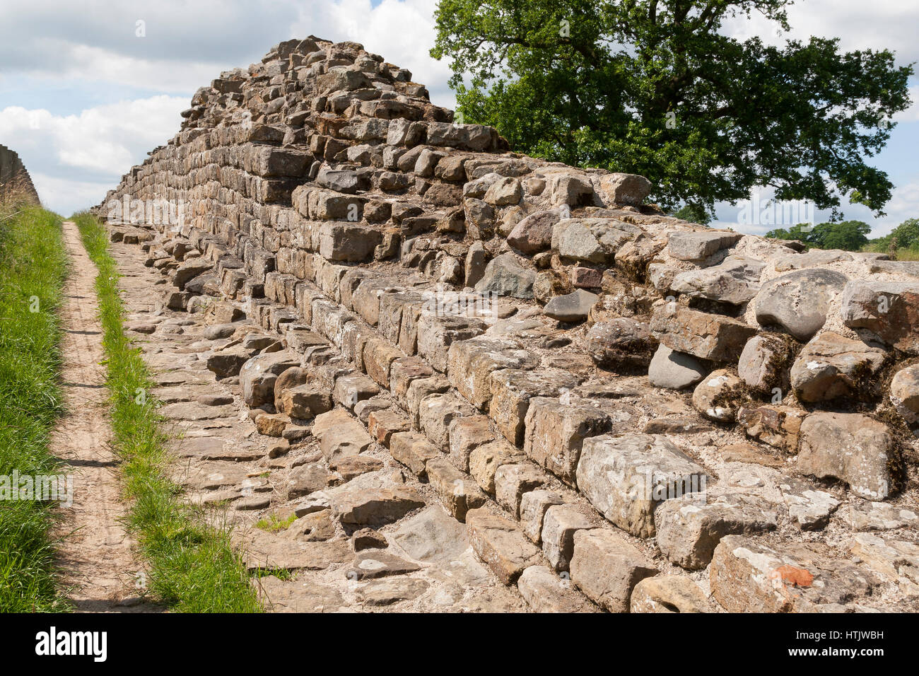 Hadrian's Wall: the Roman Wall at Willowford, near Gilsland, Cumbria ...