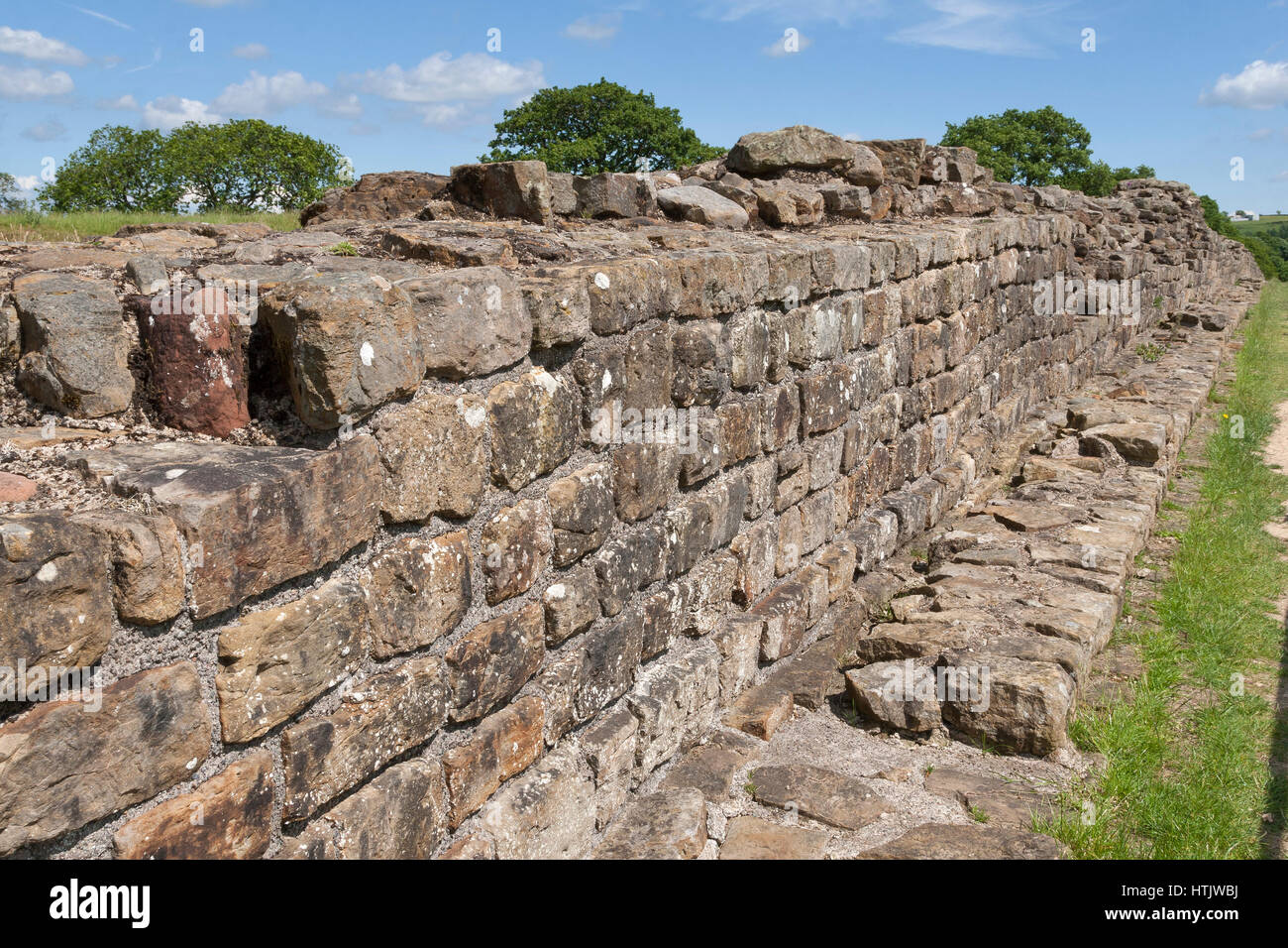 Hadrian's Wall: the Roman Wall at Willowford, near Gilsland, Cumbria ...