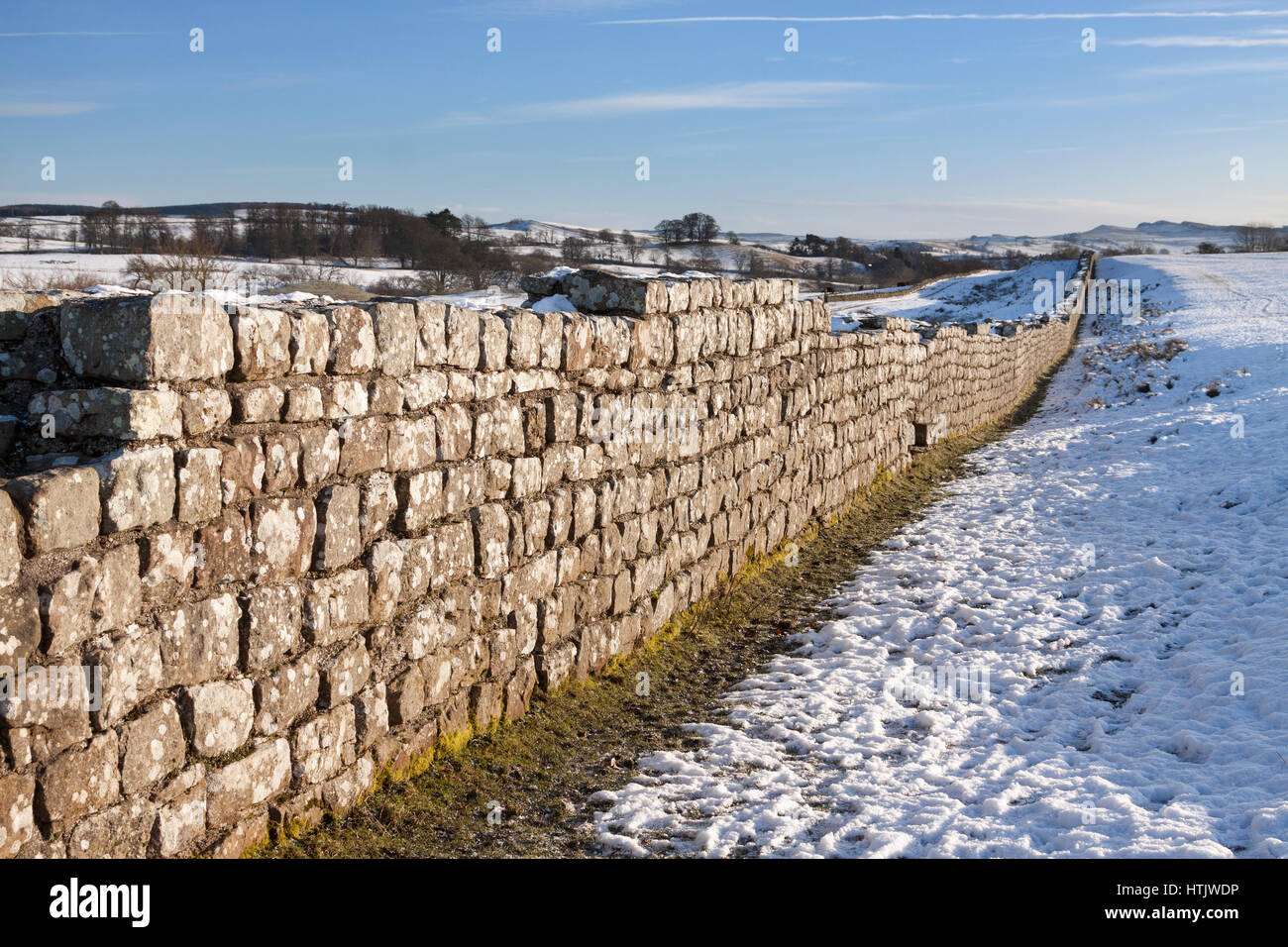 Hadrian's Wall: the Roman Wall immediately to the east of Birdoswald ...
