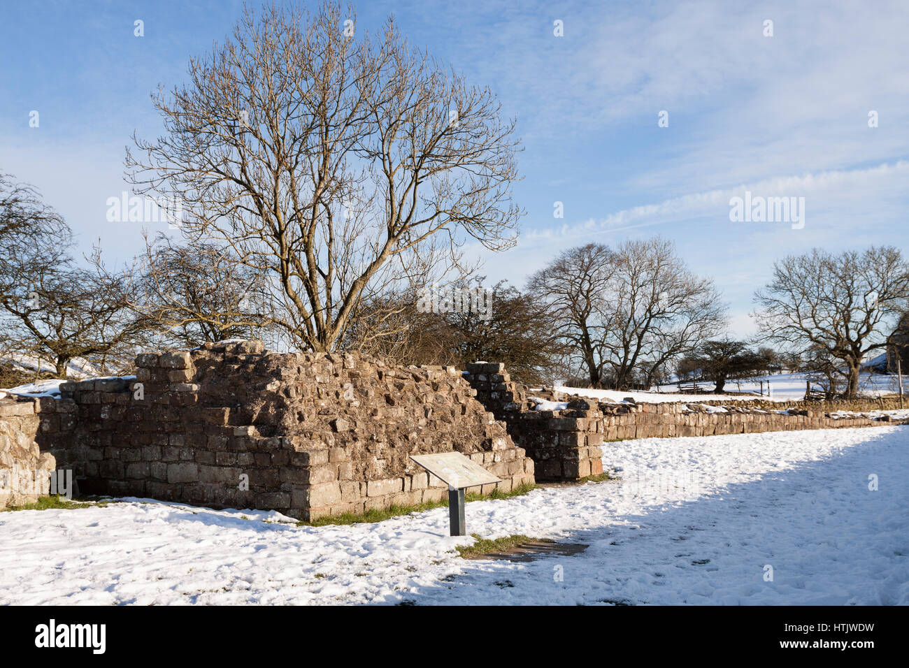 Hadrian's Wall: the remains of the Banks East Roman turret (turret 52A ...