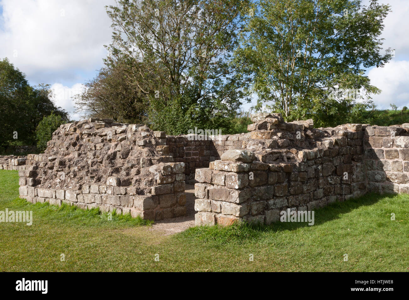 Hadrian's Wall: the remains of the Banks East Roman turret (turret 52A ...