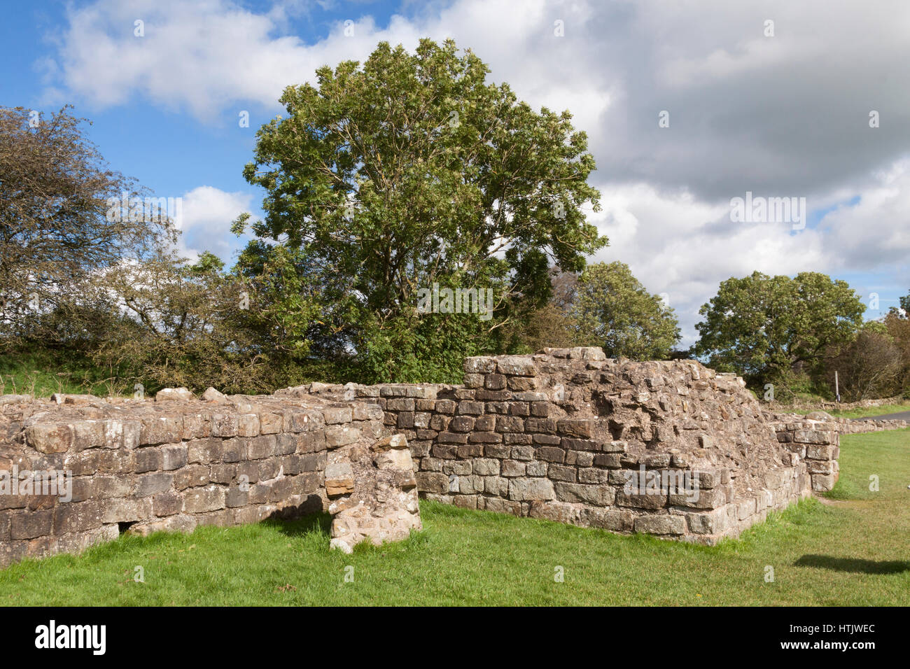 Hadrian's Wall: the remains of the Banks East Roman turret (turret 52A ...