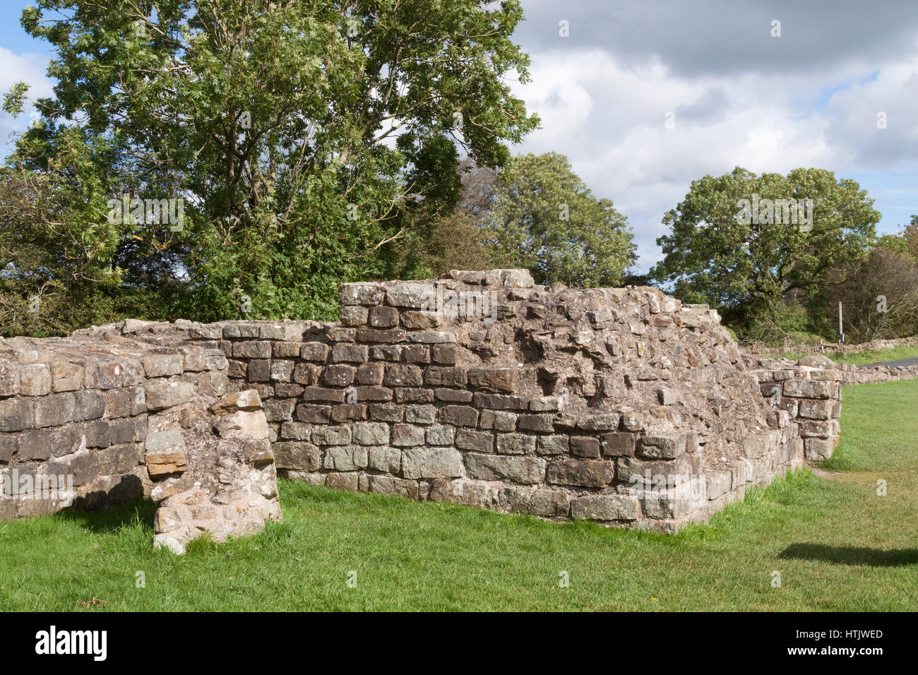 Hadrian's Wall: the remains of the Banks East Roman turret (turret 52A ...