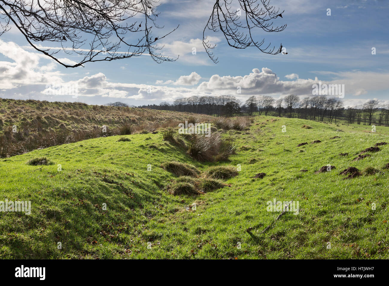 Hadrian's Wall: the vallum a little west of Birdoswald Roman fort, by ...
