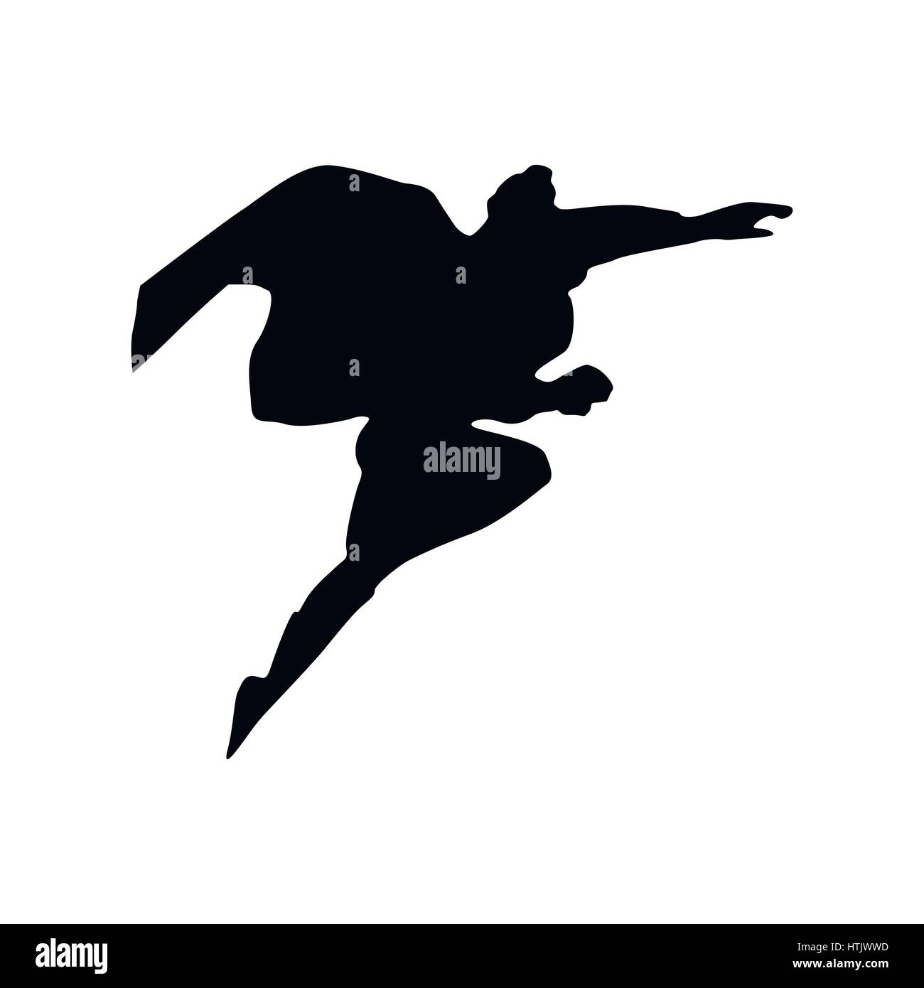 Superhero man silhouette Stock Vector Image & Art - Alamy