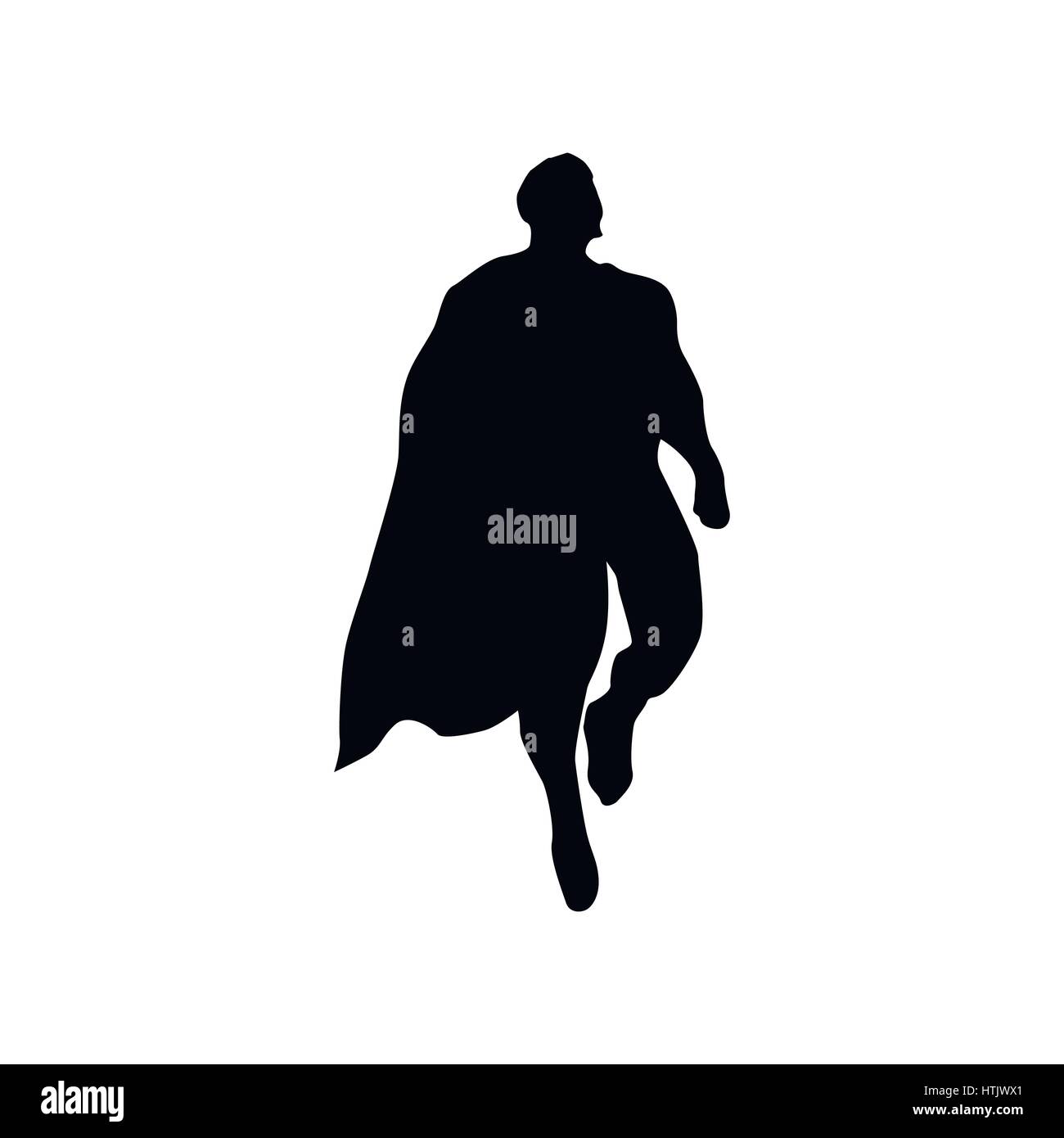 Superhero man silhouette Stock Vector Image & Art - Alamy