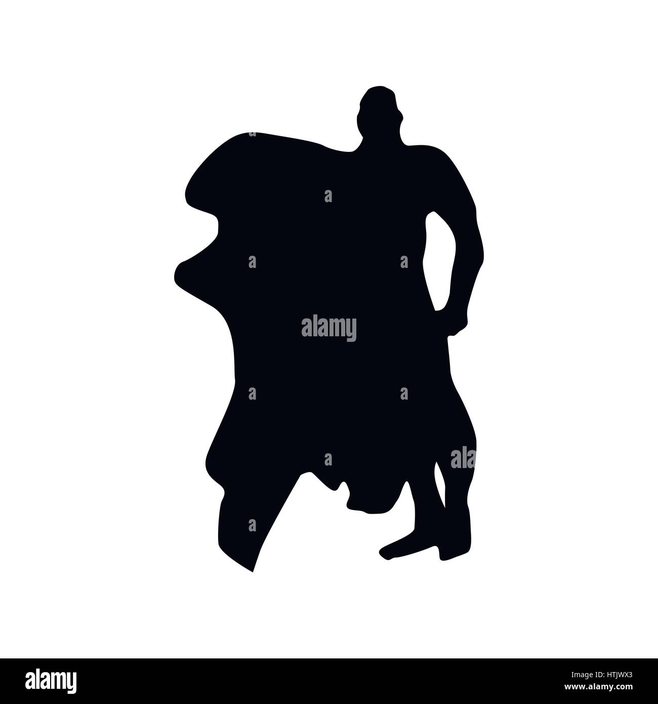 Superhero man silhouette Stock Vector Image & Art - Alamy