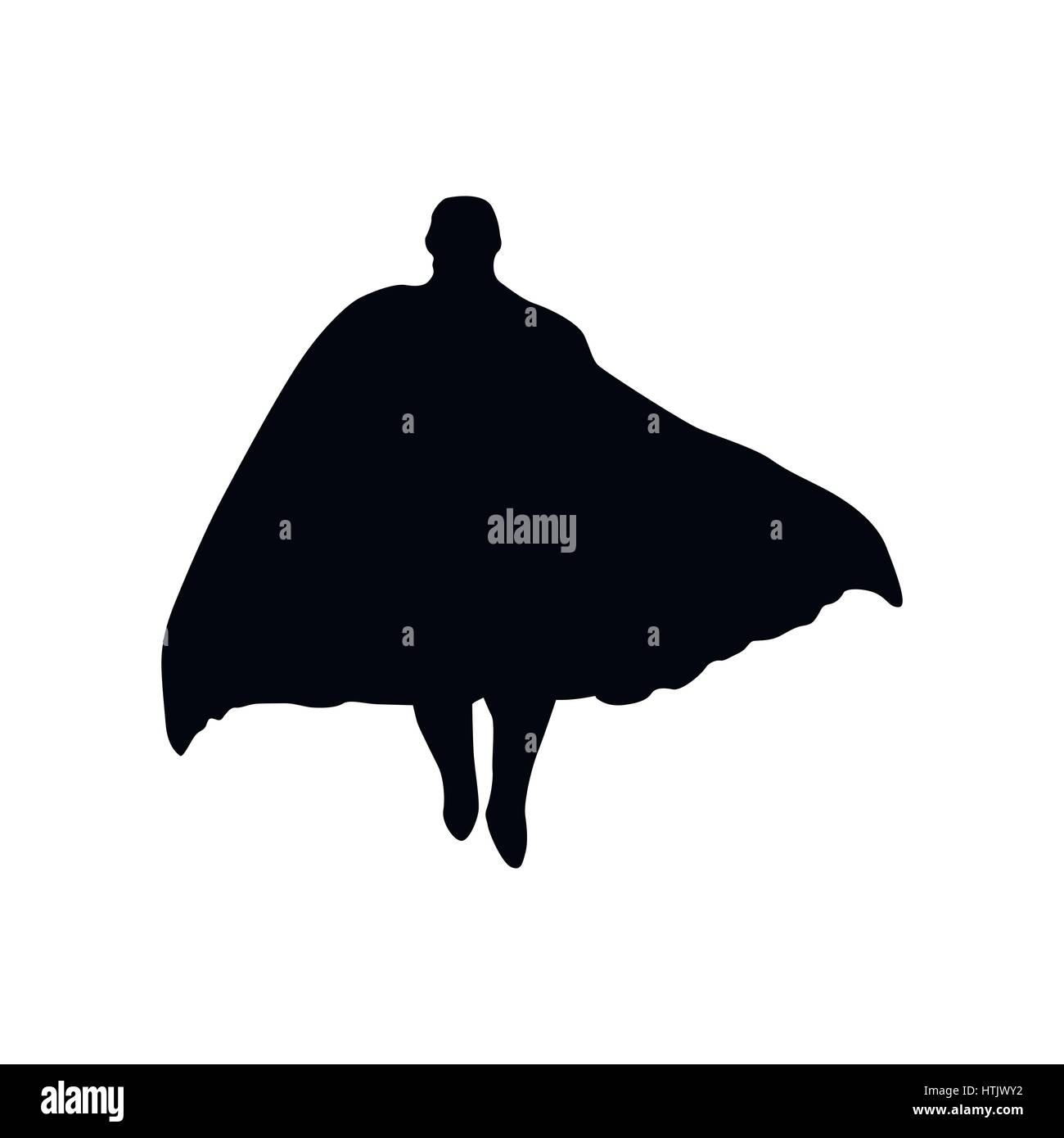Superhero man silhouette Stock Vector Image & Art - Alamy