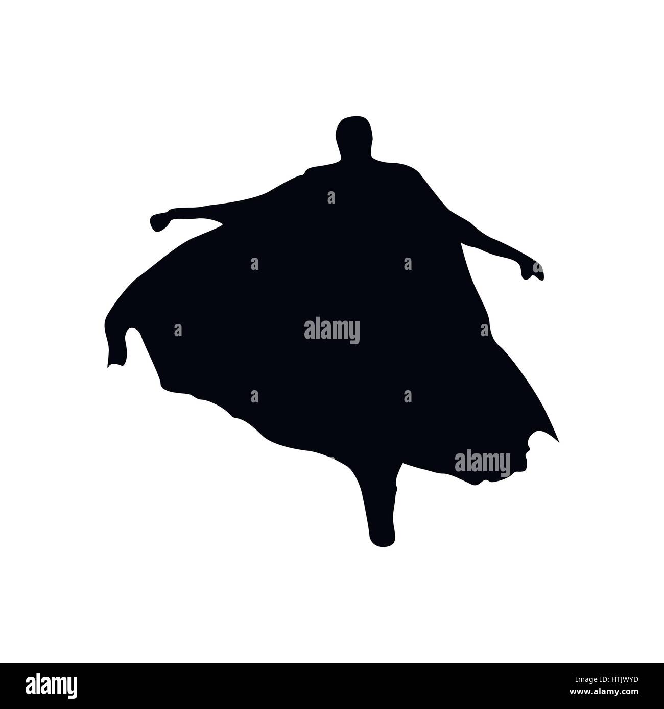 Superhero man silhouette Stock Vector Image & Art - Alamy
