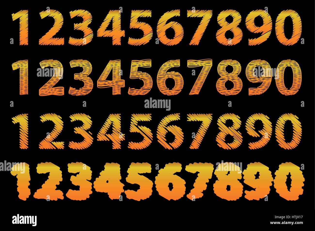 School numbers 1 9 Stock Vector Images - Alamy