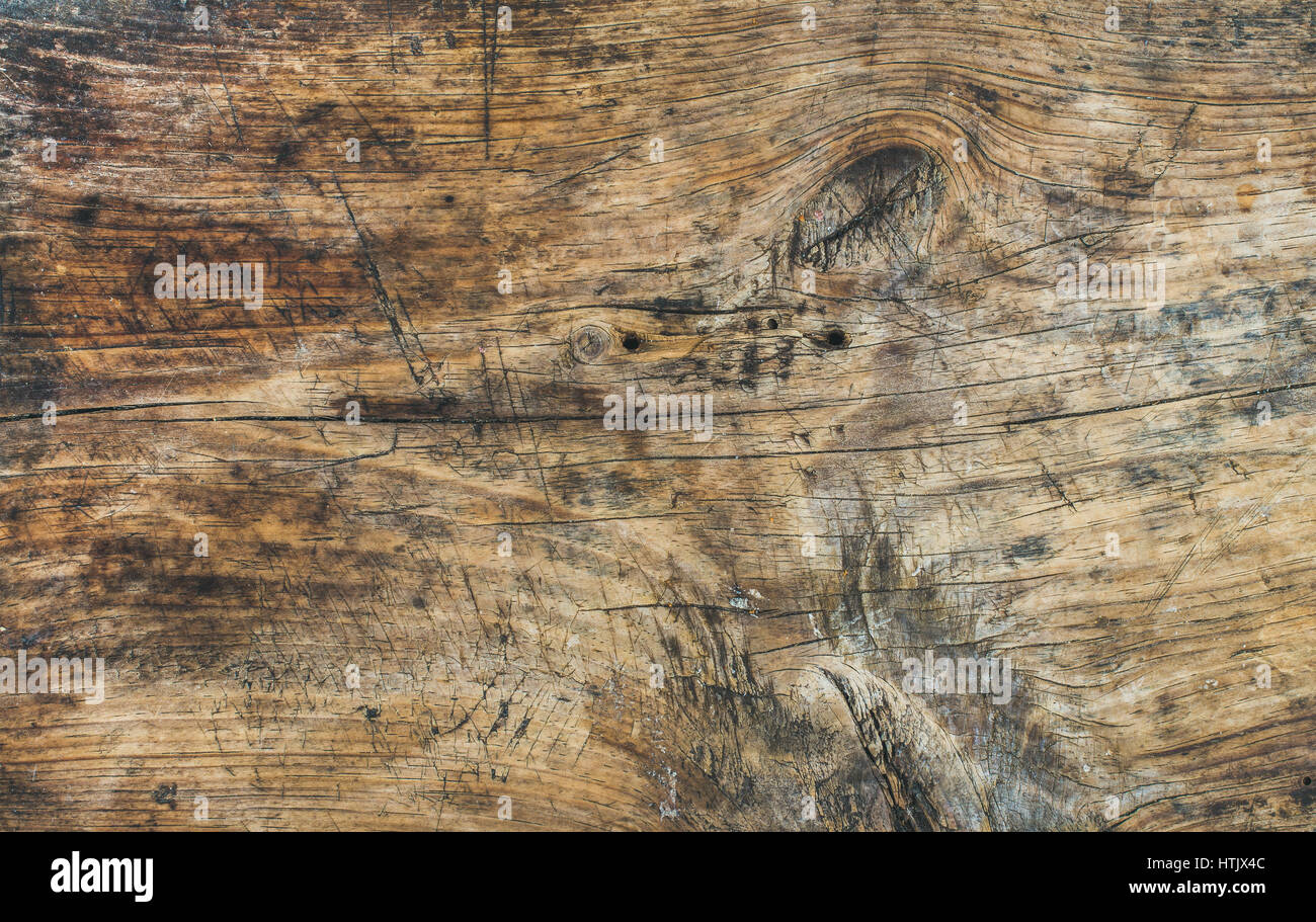 Old rough rustic French wooden chopping board texture Stock Photo - Alamy