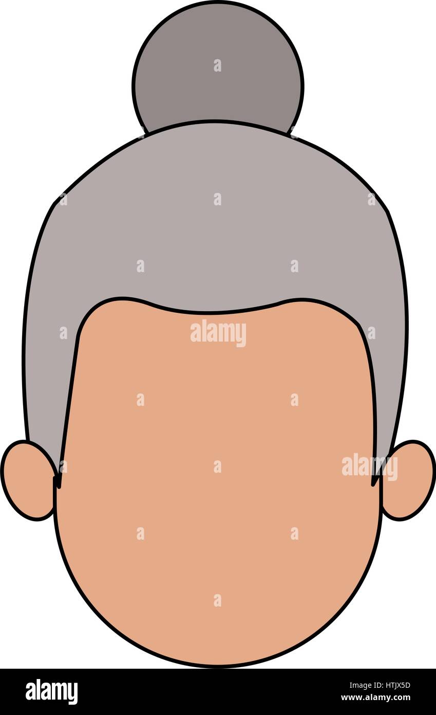 Woman grey hair standing Stock Vector Images - Alamy