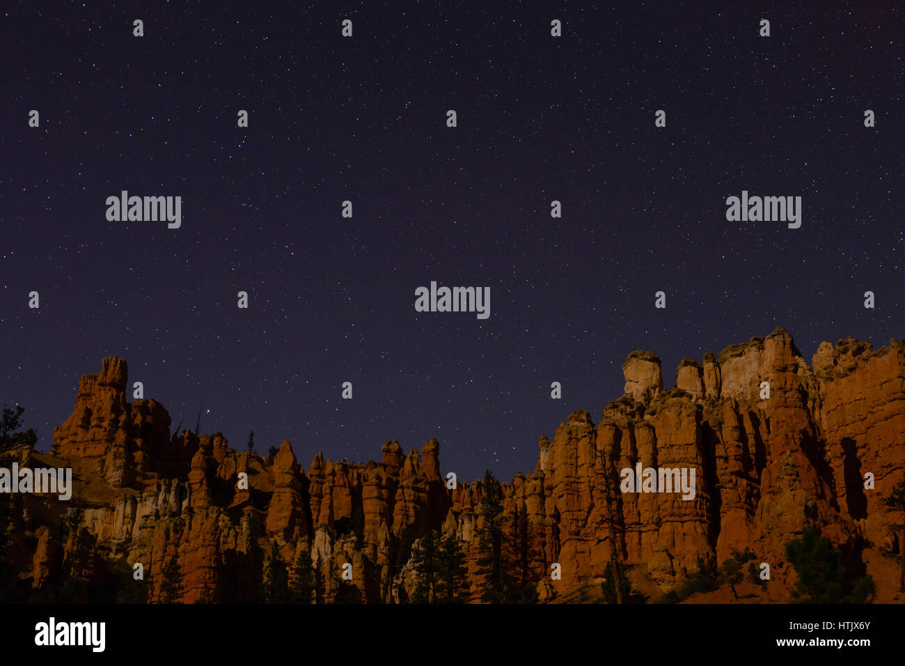 Night sky over Bryce Canyon, Bryce Canyon National Park, UT, USA Stock ...