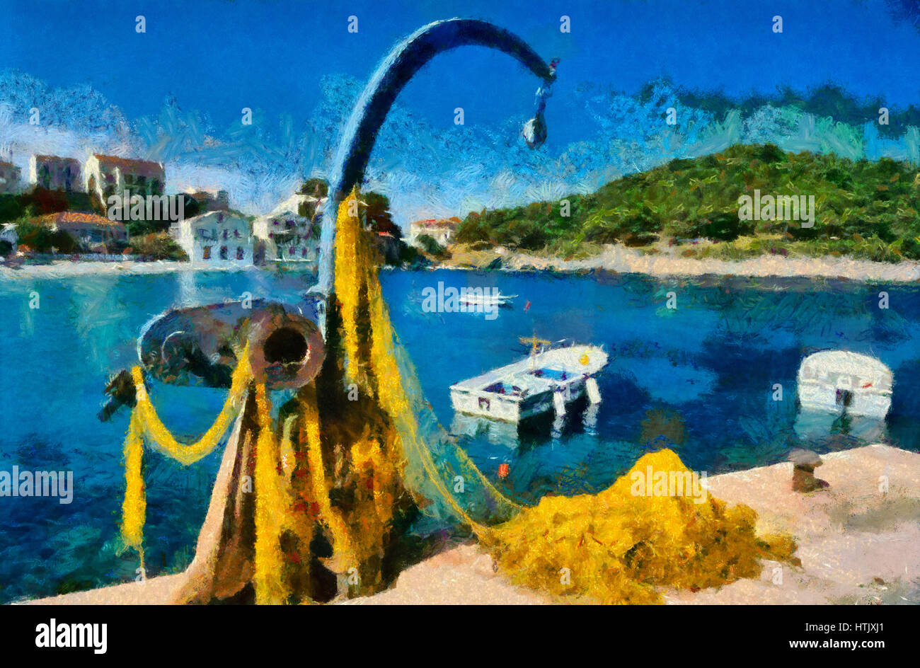 Asos village in Kefallonia island, Greece Stock Photo - Alamy