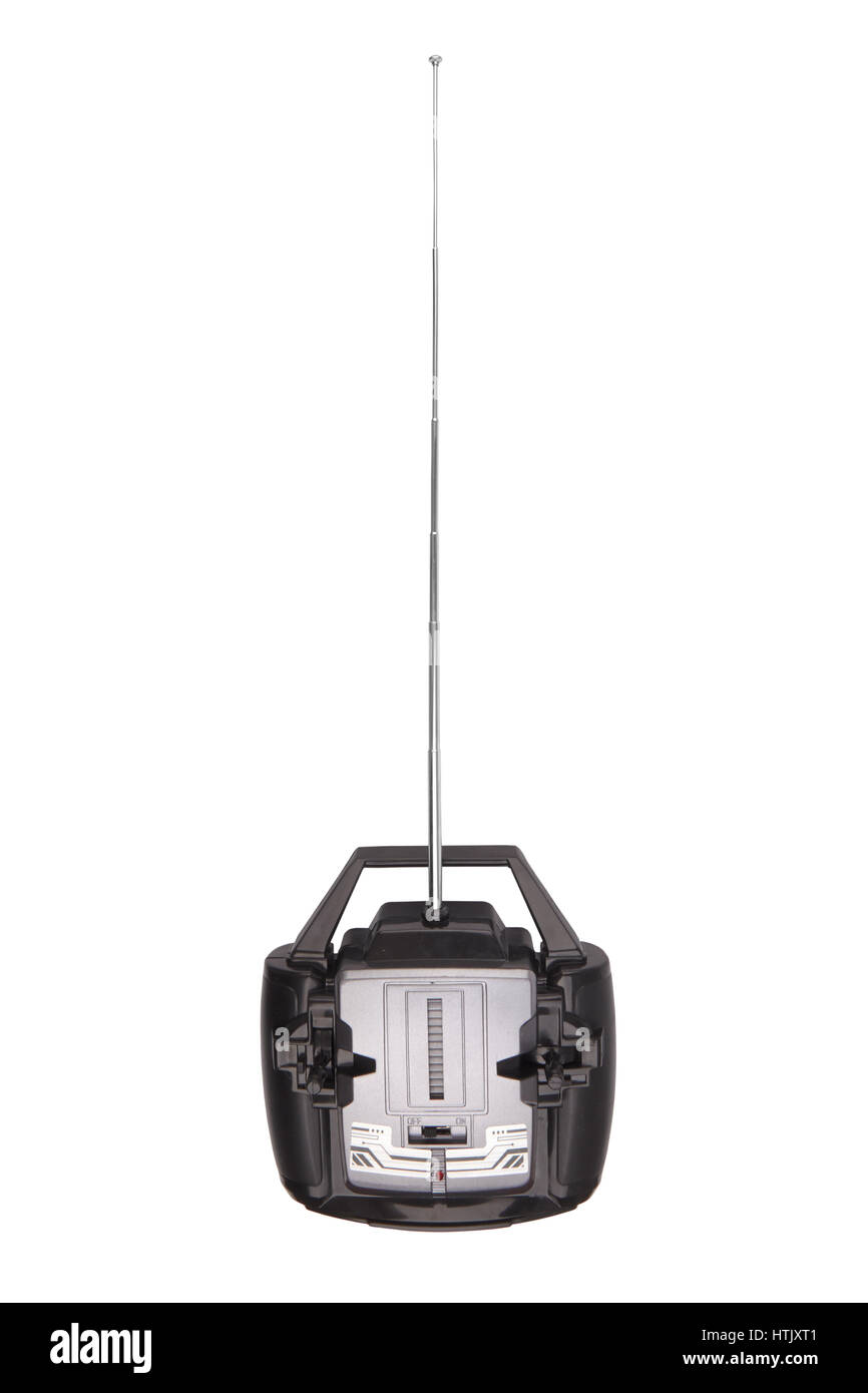 Radio remote control for toy on white background Stock Photo - Alamy