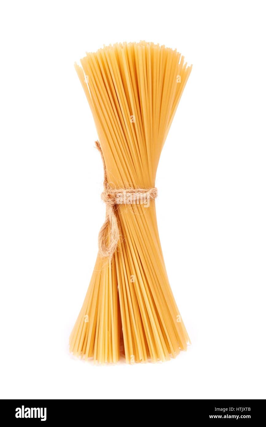 raw spaghetti isolated on a white background Stock Photo - Alamy