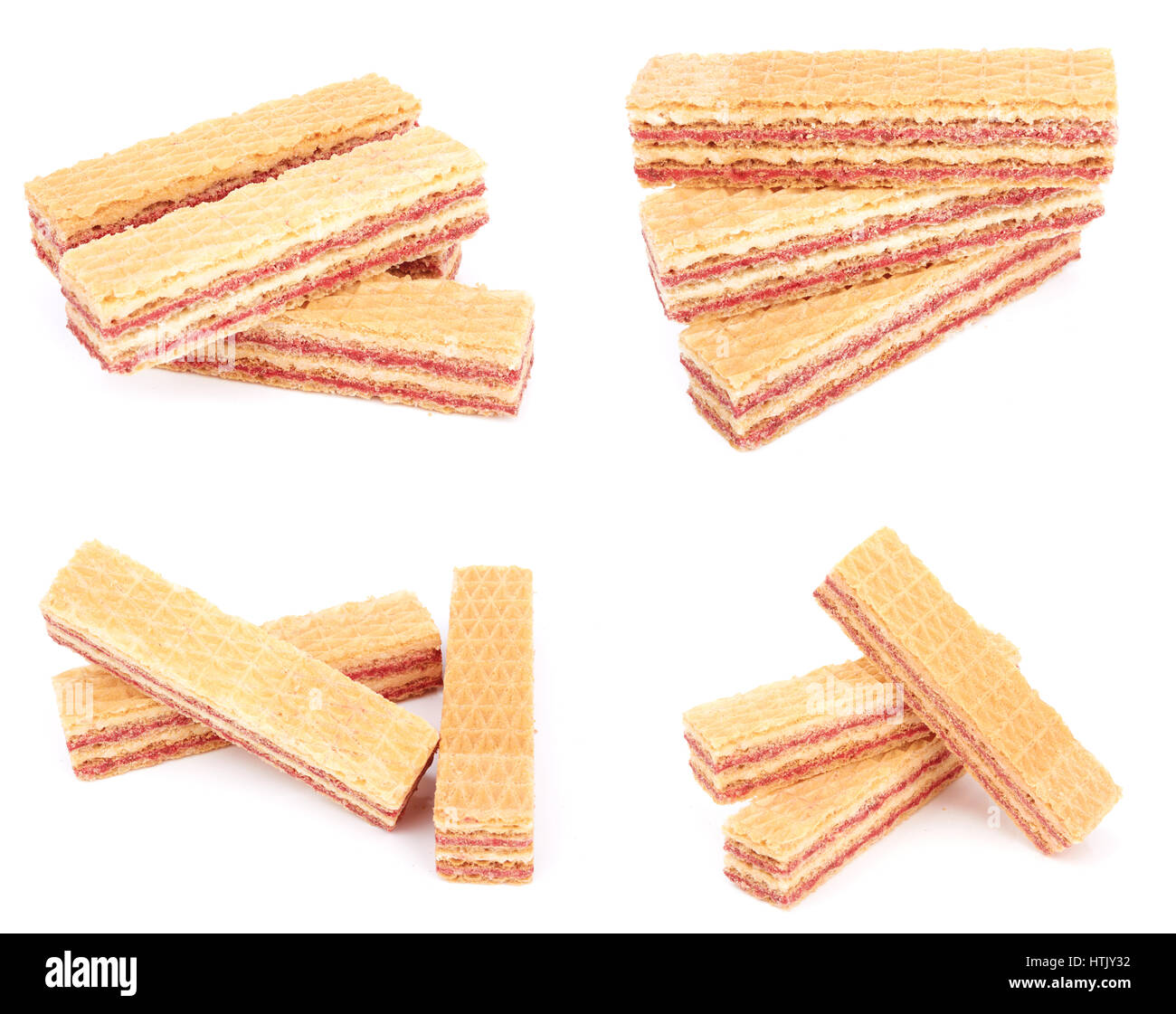 Sweet wafers isolated on a white background Stock Photo - Alamy
