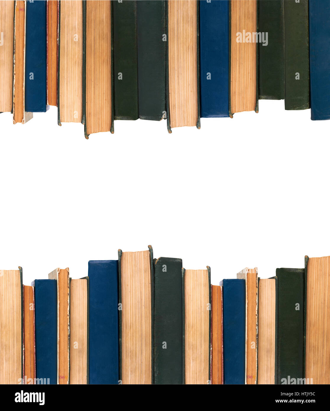 books in a row isolated on white background Stock Photo - Alamy