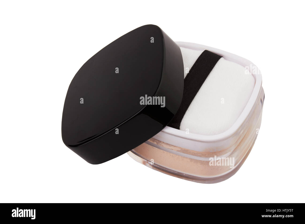 Make-up powder in box isolated on white Stock Photo - Alamy