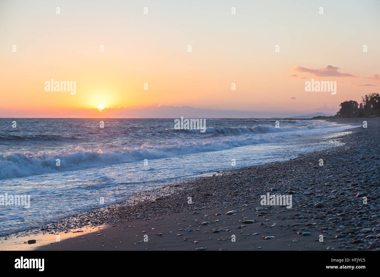 Sunset over the Black Sea Stock Photo - Alamy