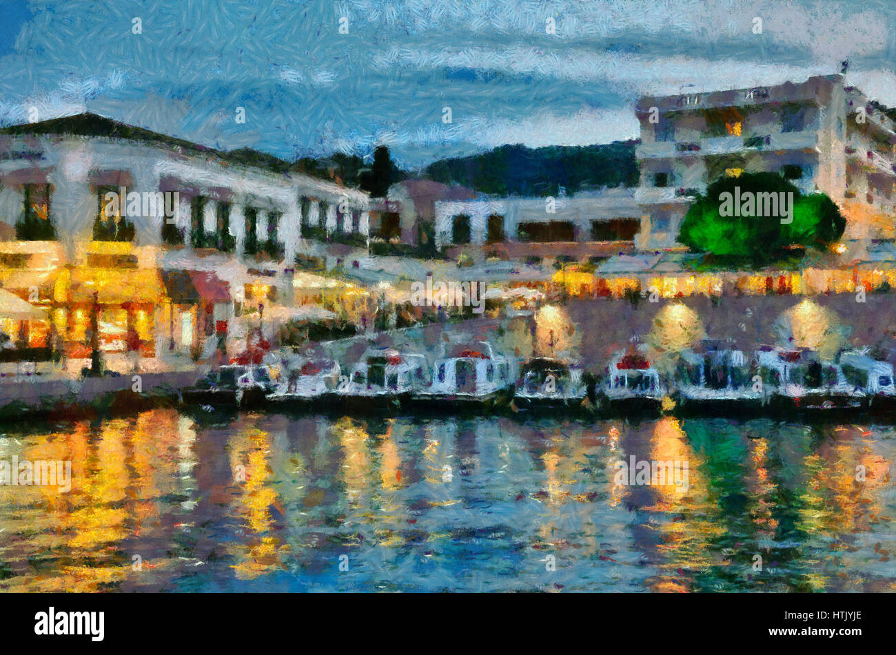 Spetses dapia port hi-res stock photography and images - Alamy