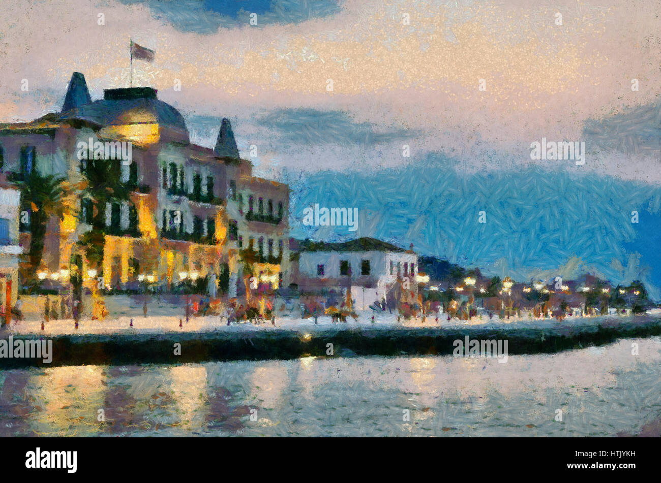 Spetses dapia port hi-res stock photography and images - Alamy
