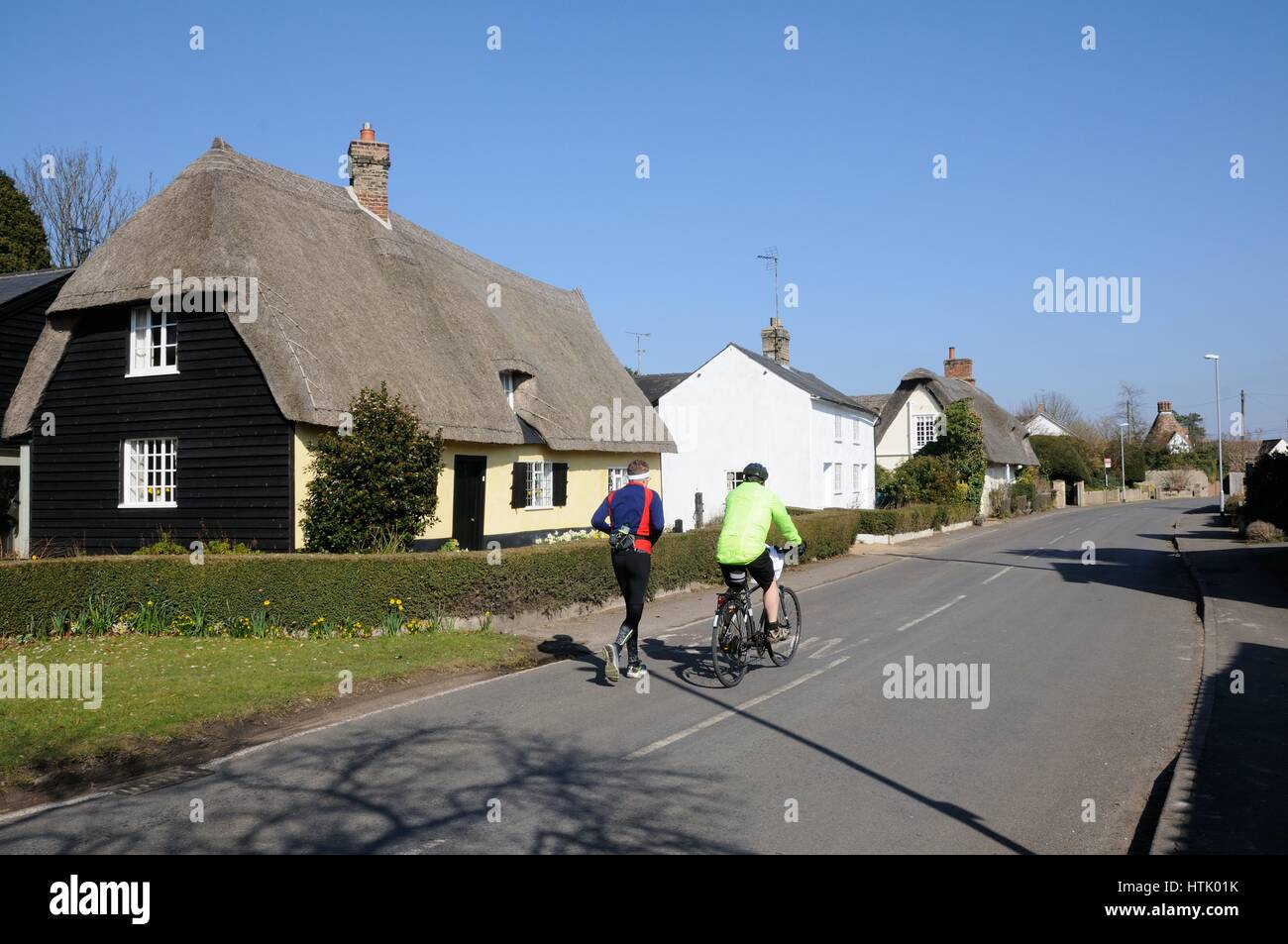 View of the High Street, Foxton, Cambridgeshire Stock Photo - Alamy