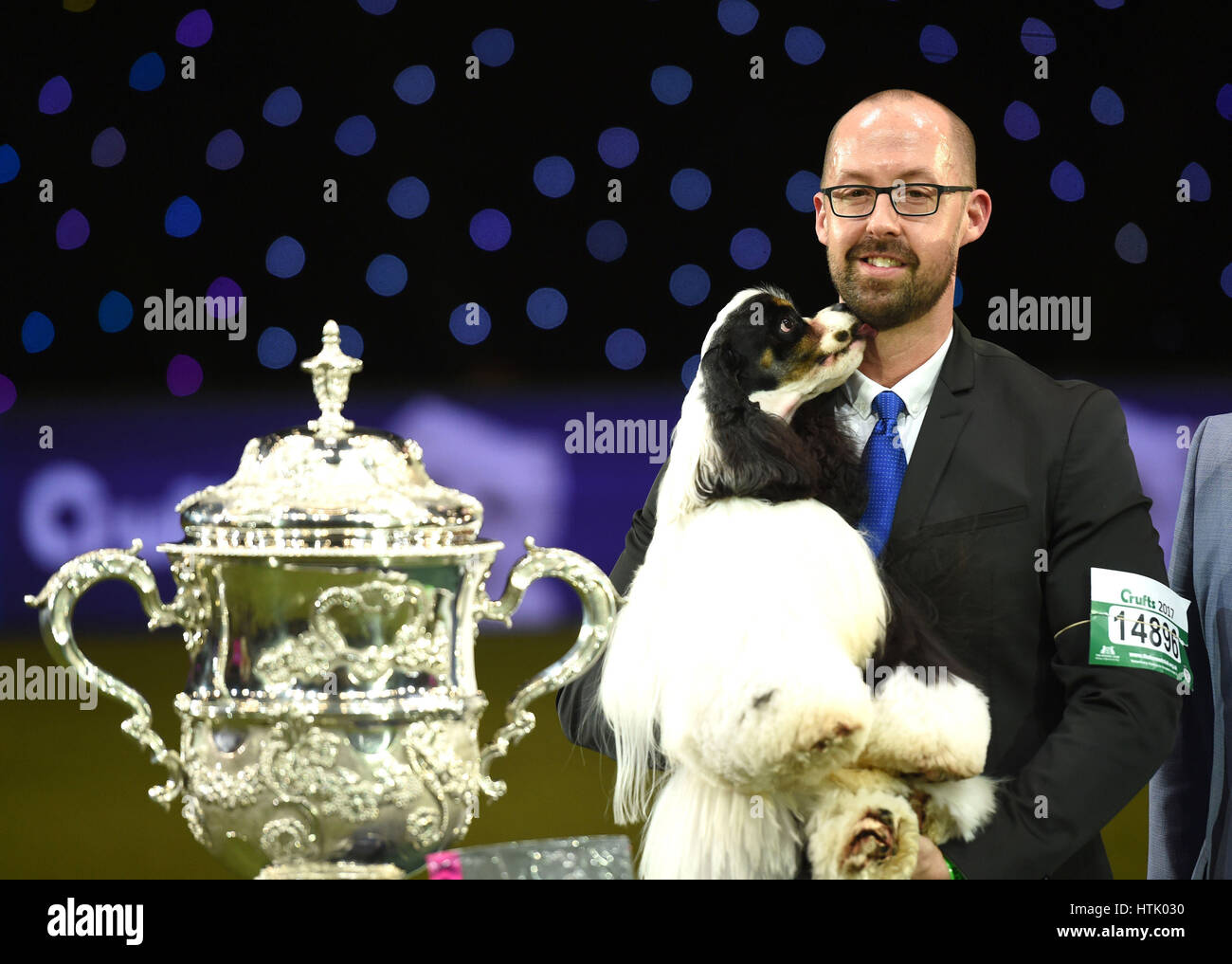 Owner Jason Lynn with Afterglow Miami Ink the American Cocker Spaniel ...