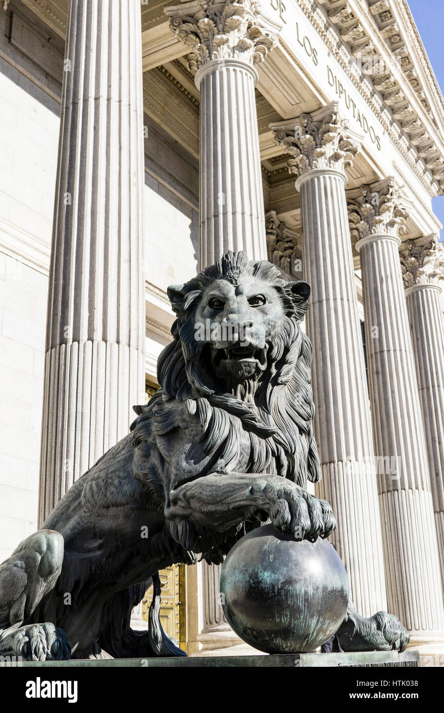 Palacio de Las Cortes (Palace of the Parliament), The Spanish Congress ...