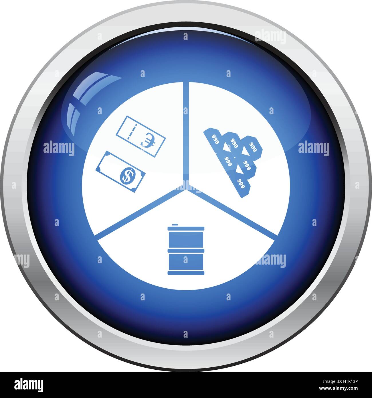 Oil, dollar and gold chart concept icon. Glossy button design. Vector ...