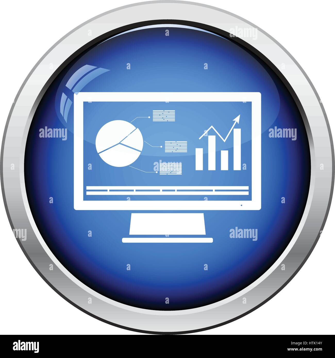 Analytics graph button icon concept Stock Vector Images - Alamy