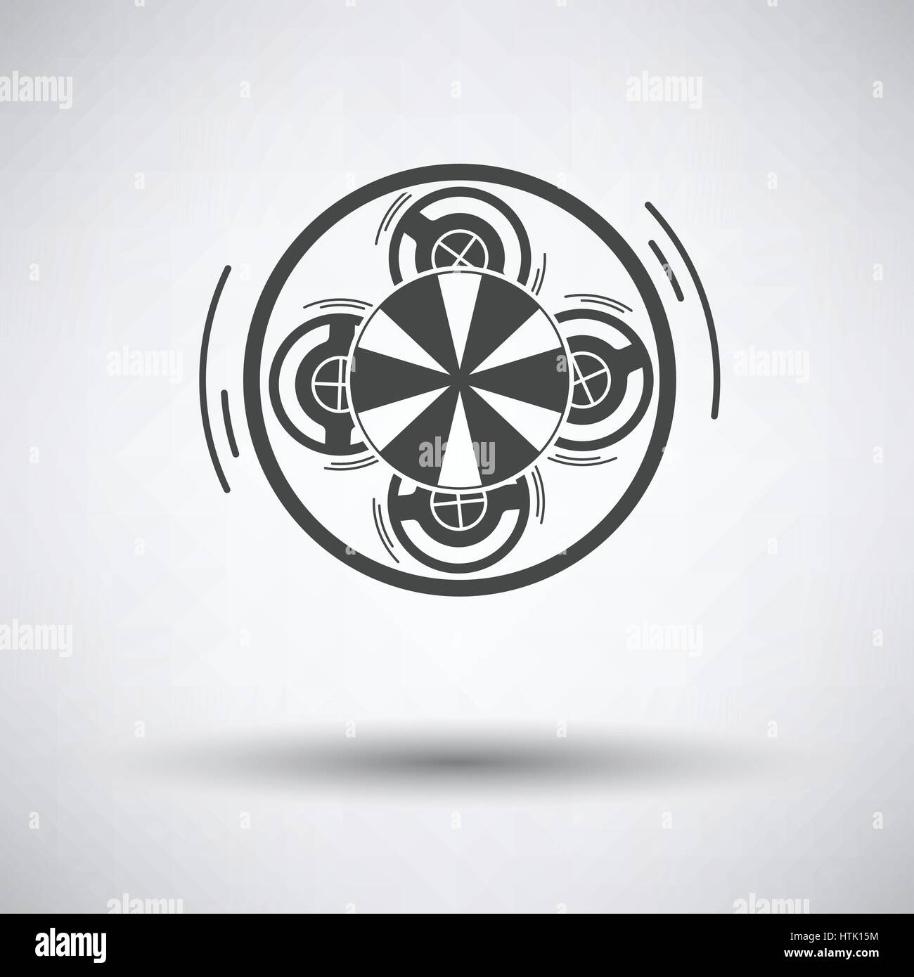 Carousel top view icon on gray background, round shadow. Vector ...