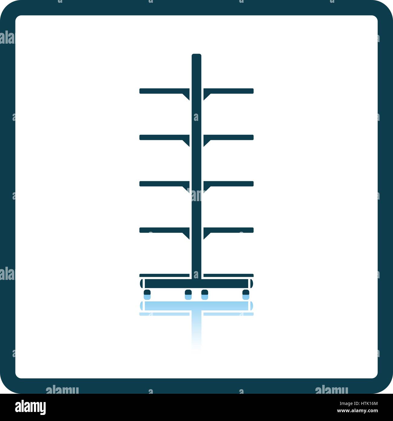 Supermarket showcase icon. Shadow reflection design. Vector ...