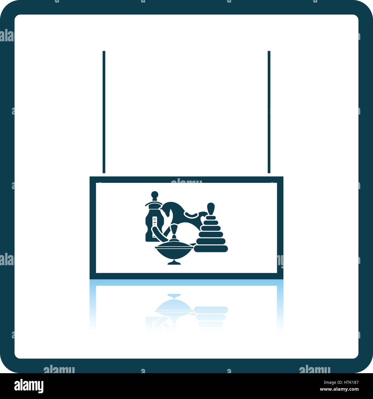 Toys market department icon. Shadow reflection design. Vector ...