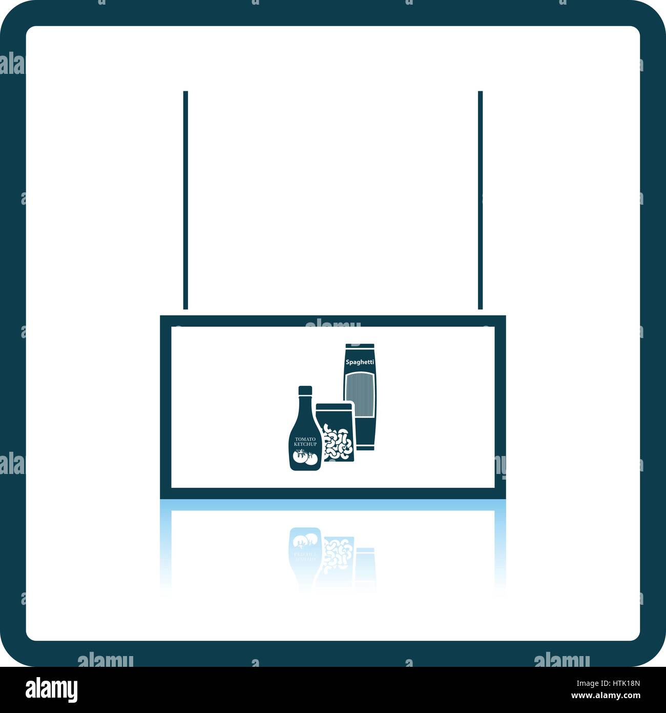 Grocery market department icon. Shadow reflection design. Vector ...